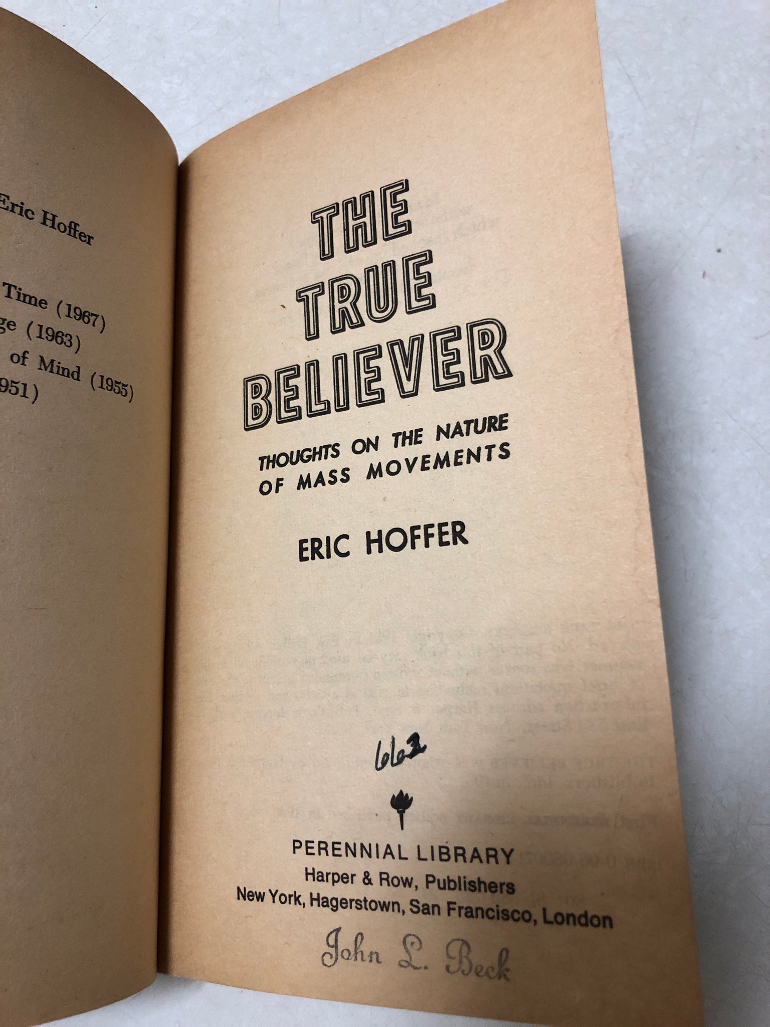The True Believer – Slickcatbooks