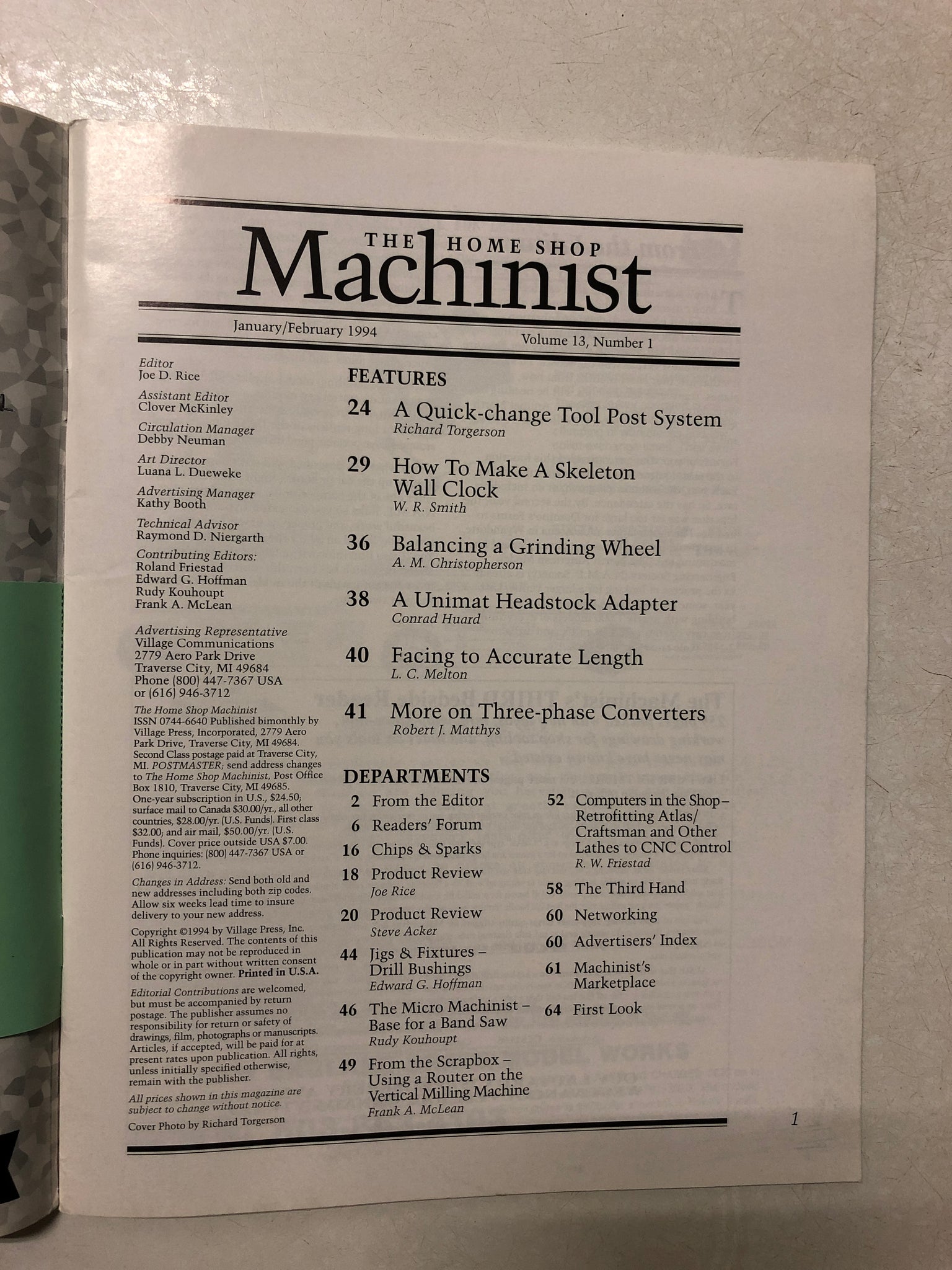 The Home Shop Machinist January/February 1994 – Slickcatbooks